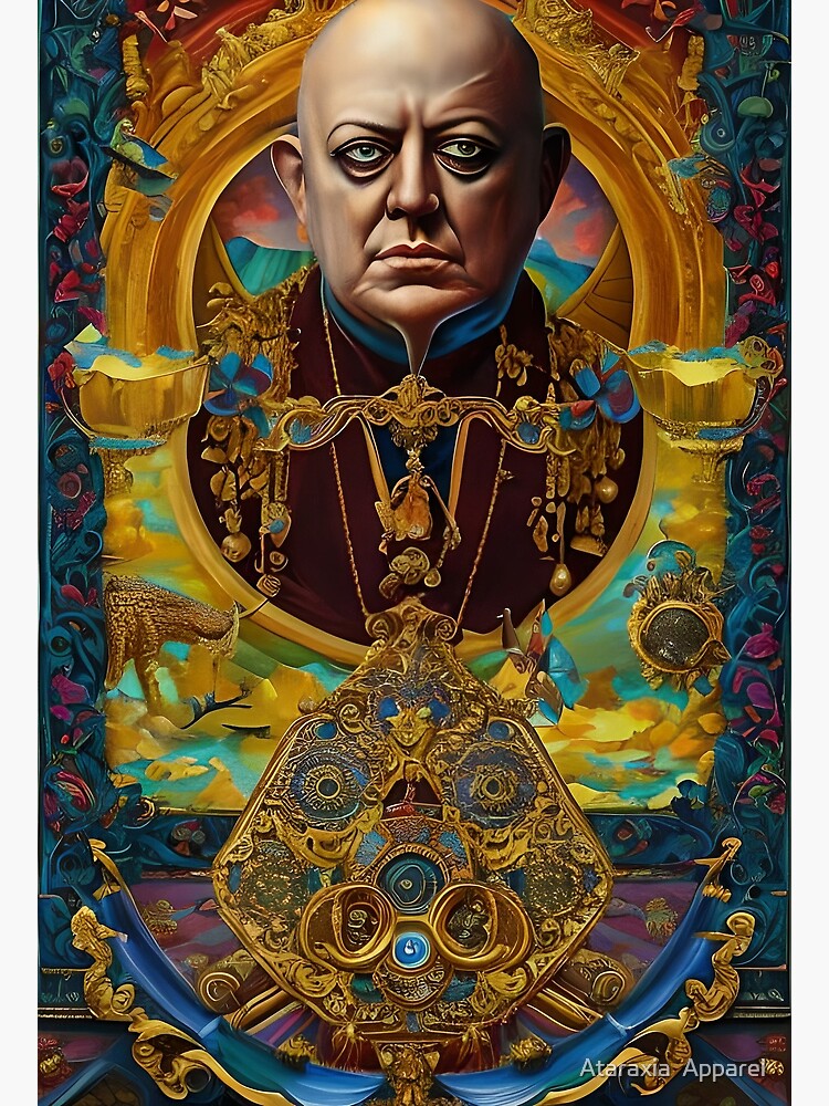 Aleister Crowley The Great Beast of Thelema painted in a Surrealist and ...