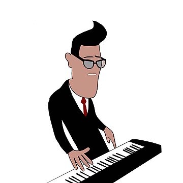 "Mr. President from monsters vs aliens playing keyboard " Sticker for ...