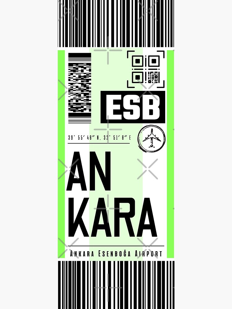 "ANKARA ESB classic luggage tag" Sticker for Sale by LeddsoDello ...