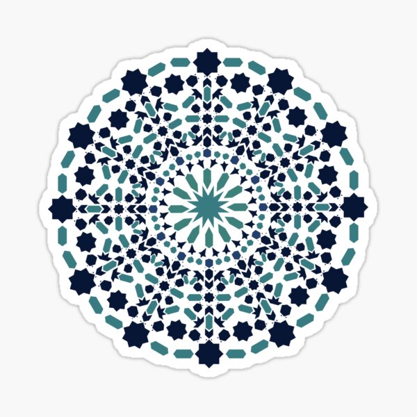 Sticker for Sale avec l'œuvre « Zellige Marocain ISLAMIQUE Héritage ...