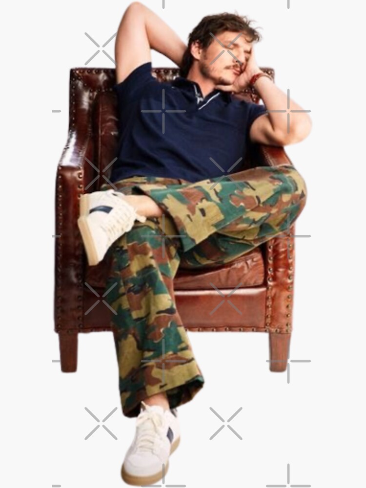 "Pedro Pascal Chair" Sticker for Sale by LittleTurtle17 | Redbubble