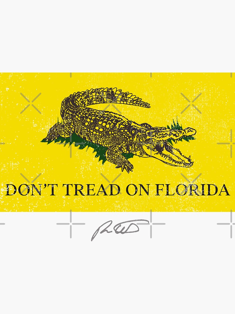"Dont Tread On Florida Alligator Flag" Sticker for Sale by NNNostalgia ...