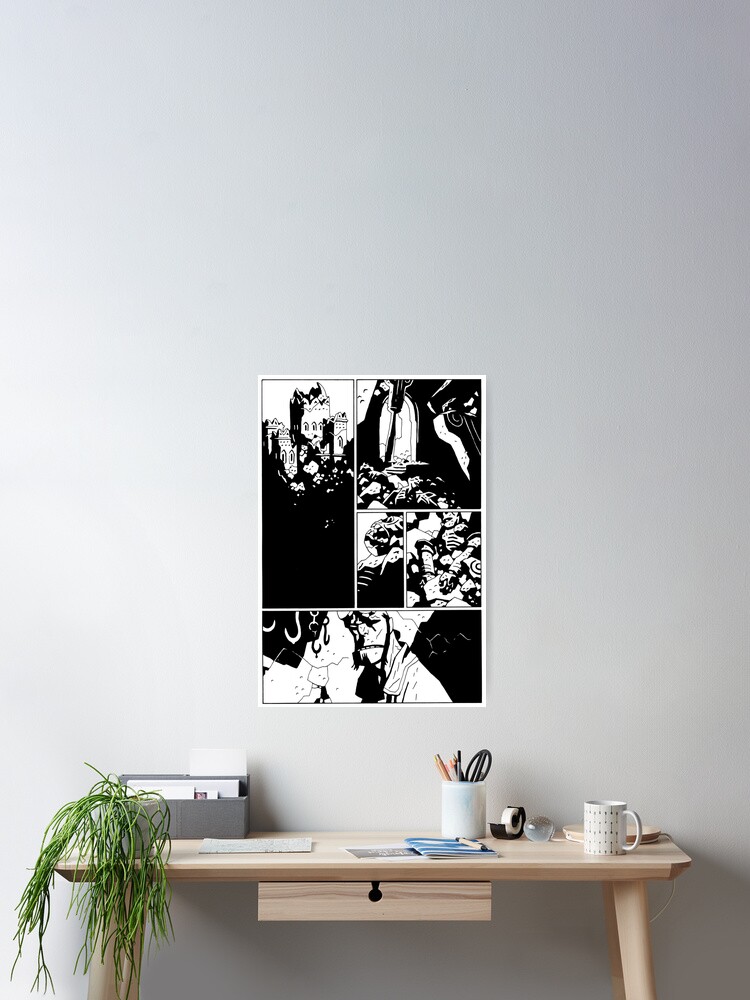 "Hellboy Panels by Mike Mignola" Poster for Sale by woodycompton ...