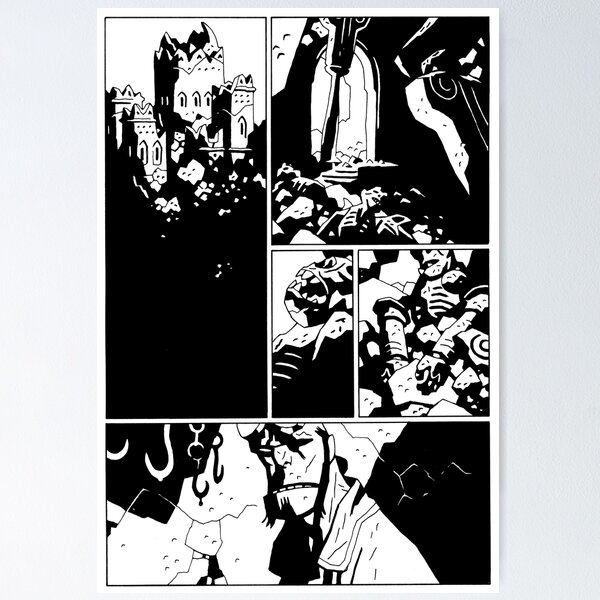 "Hellboy Panels by Mike Mignola" Poster for Sale by woodycompton ...