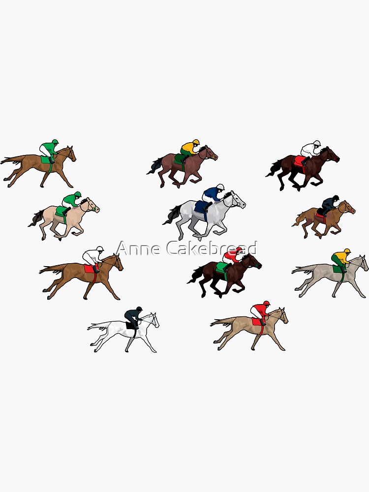 "Horse race pattern" Sticker for Sale by YSied | Redbubble