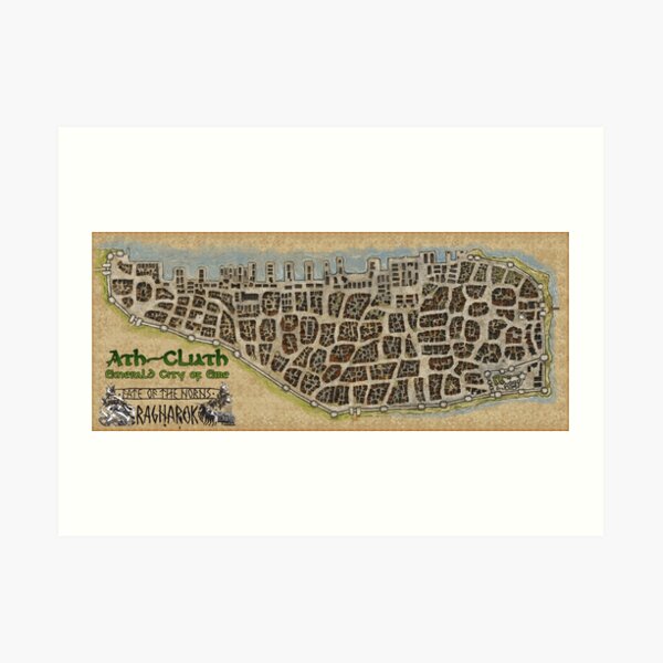 "Ath Cliath map" Art Print for Sale by fateofthenorns | Redbubble