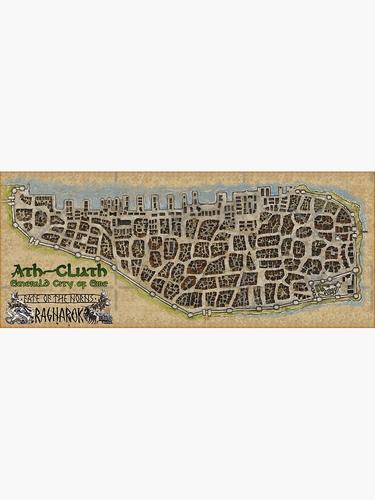 "Ath Cliath map" Art Print for Sale by fateofthenorns | Redbubble