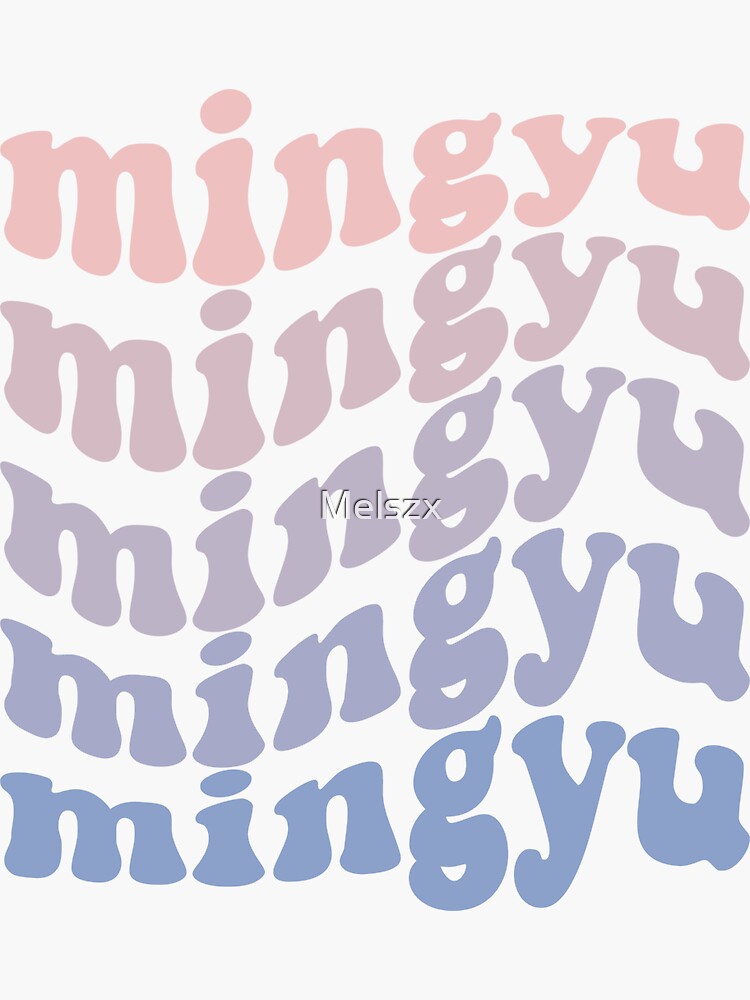 "SEVENTEEN MINGYU Kpop member" Sticker for Sale by Melszx | Redbubble