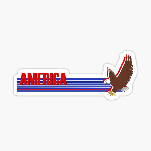 "America retro logo" Sticker for Sale by maribiker | Redbubble