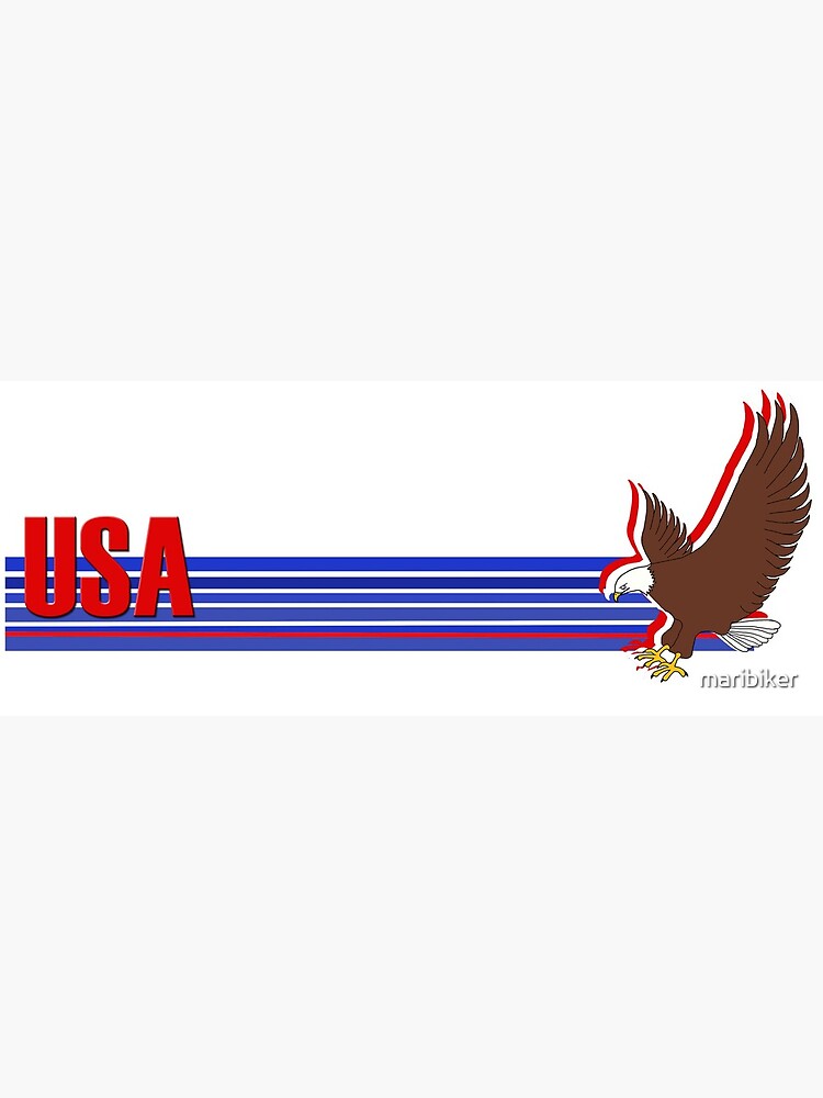 "USA retro logo" Art Print for Sale by maribiker | Redbubble