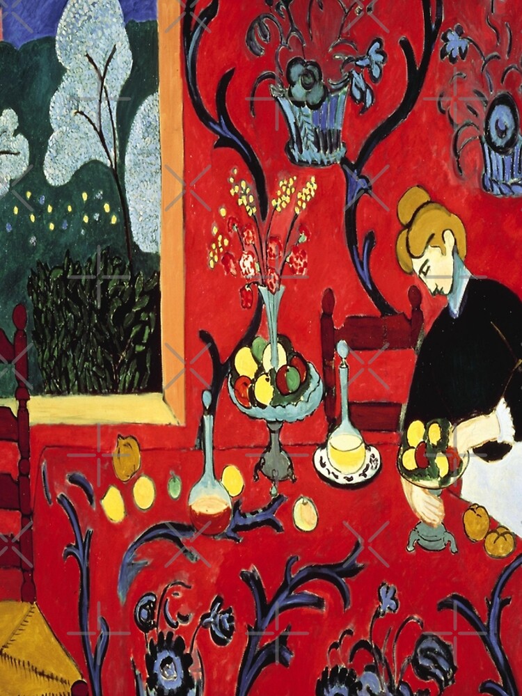 "The Dessert: Harmony in Red (The Red Room)-Henri Matisse" Graphic T ...