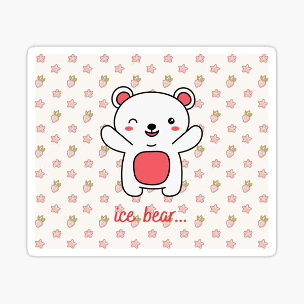 "CUTE LITTLE ICE BEAR" Sticker for Sale by DressUp-GlowUp | Redbubble