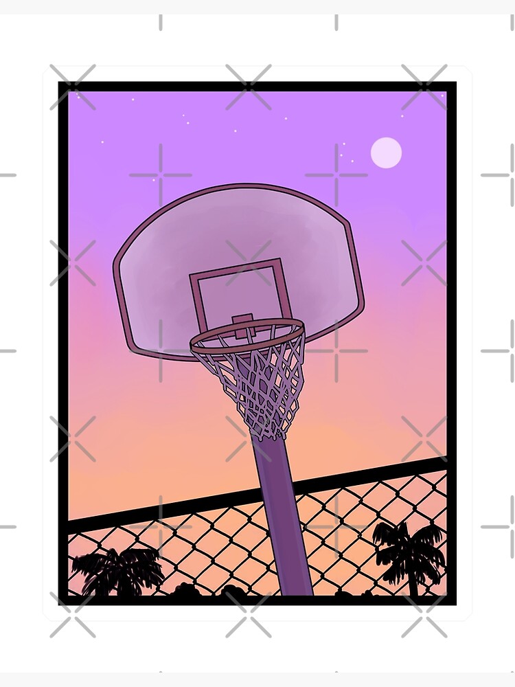 "Basketball Net + Sunset" Poster for Sale by prismapansy | Redbubble