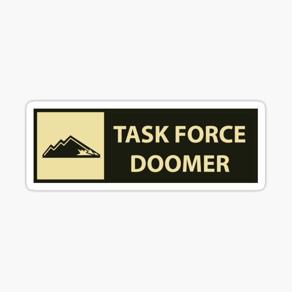 "Task force doomer" Sticker for Sale by lalitkumar555 | Redbubble