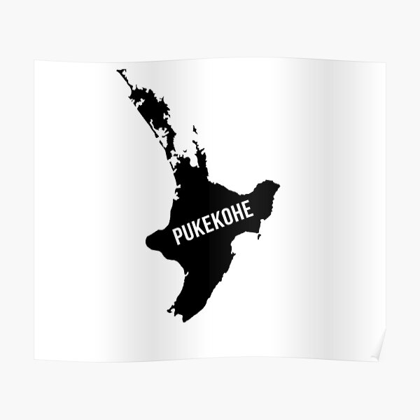 "Pukekohe, New Zealand Silhouette" Poster by CartoCreative | Redbubble