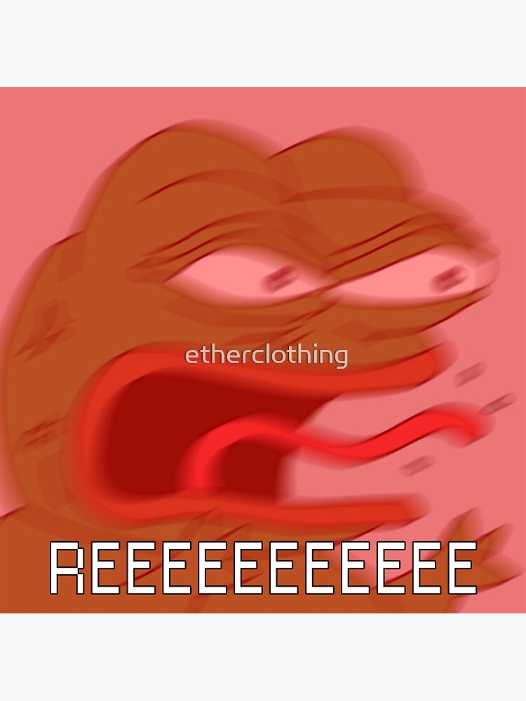 "Pepe Reeeee Twitch Emote FeelsBadMan" Sticker for Sale by ...