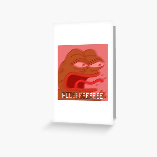 "Pepe Reeeee Twitch Emote FeelsBadMan" Greeting Card for Sale by ...