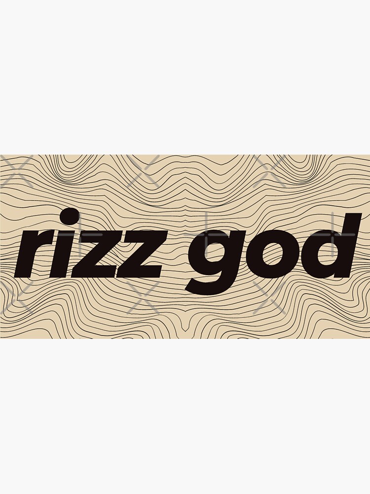 "Rizz God - TikTok (Beige Background)" Sticker for Sale by ...