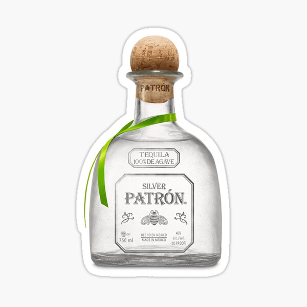 "Silver Patron Bottle" Sticker for Sale by Tyler Faulstick | Redbubble