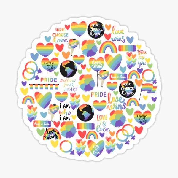"Pride Month | Circle" Sticker for Sale by SaltyLass | Redbubble