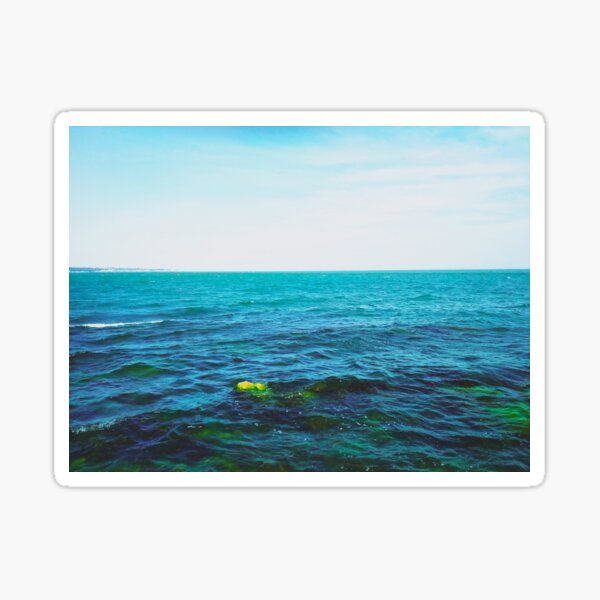"Wavy Black Sea with some underwater stones " Sticker for Sale by ...