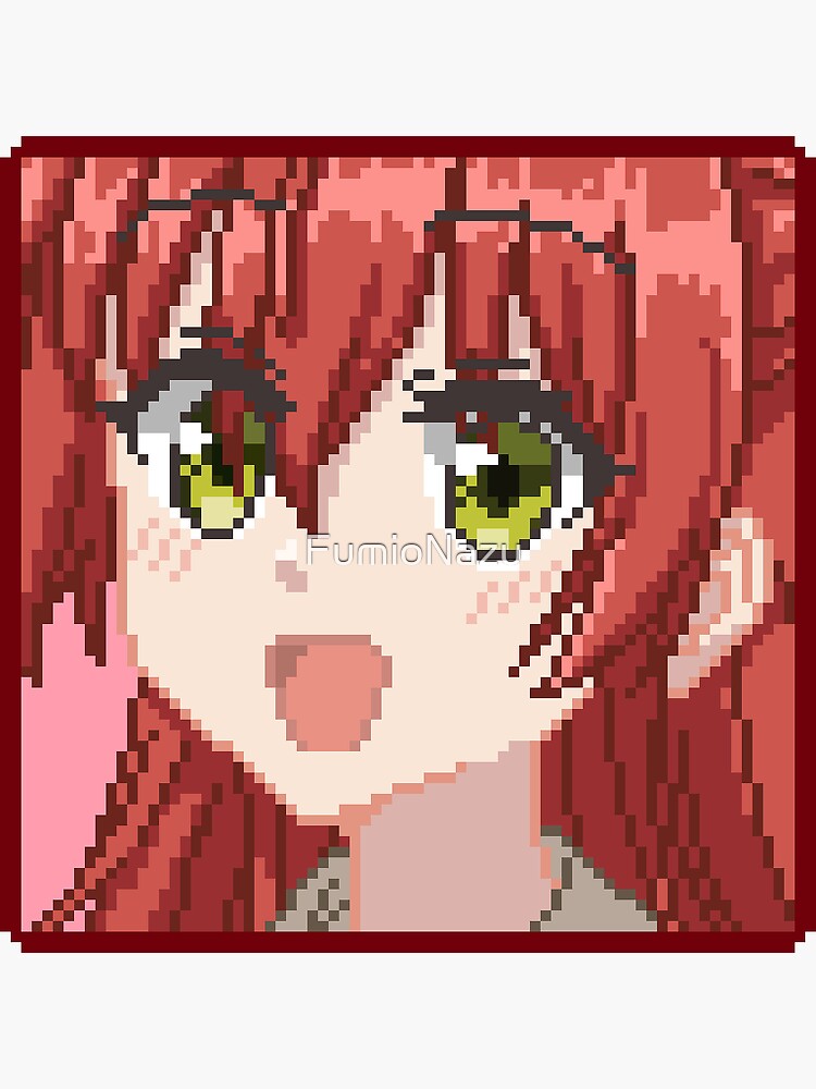 "Bocchi The Rock Pixel - Kita Ikuyo" Sticker for Sale by FumioNazu ...