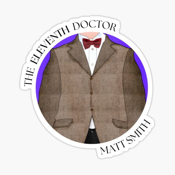 "The Eleventh Doctor Matt Smith" Sticker for Sale by Blue Box Artworks ...