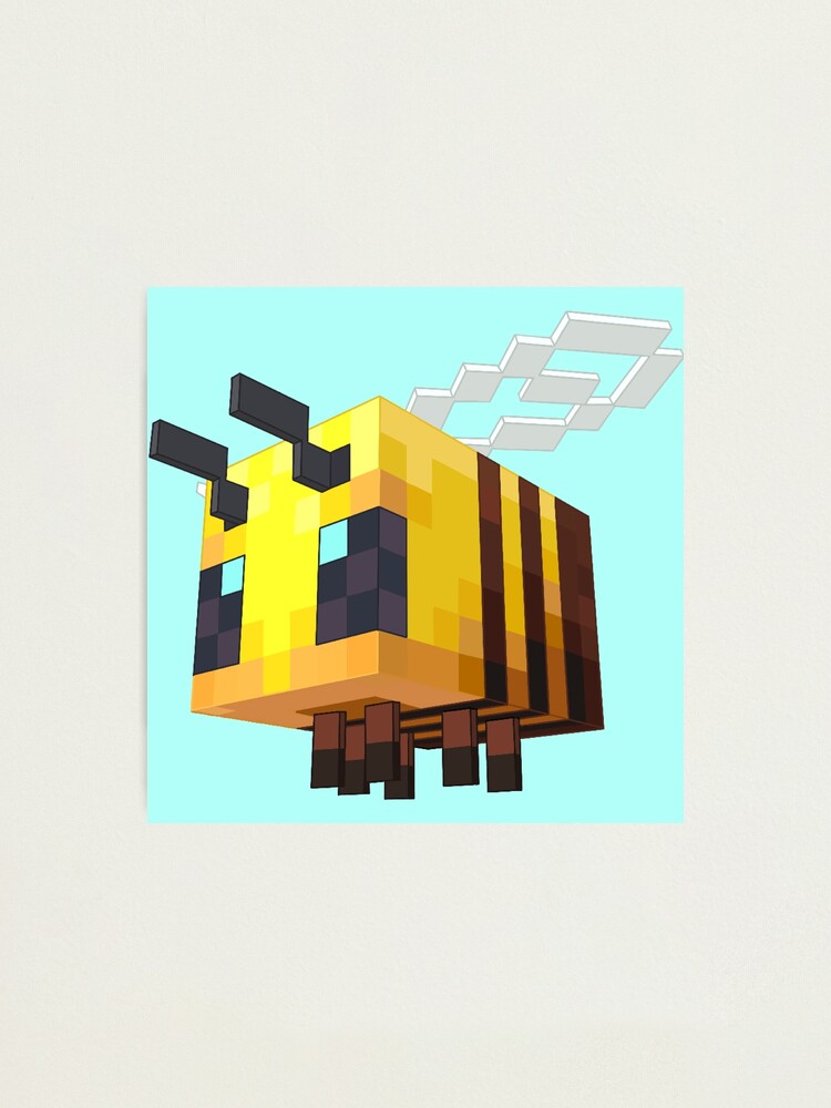 "Cute Minecraft Bee" Photographic Print for Sale by Splash-of-Ink ...