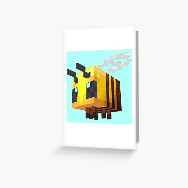 "Cute Minecraft Bee" Greeting Card for Sale by Splash-of-Ink | Redbubble