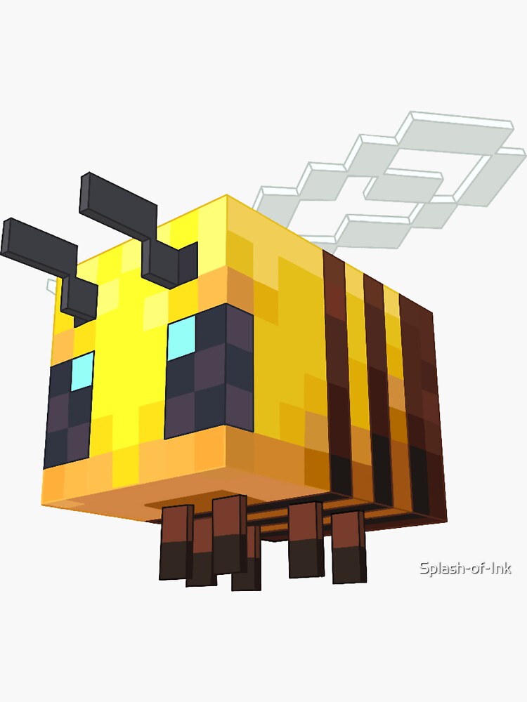 Pegatina for Sale con la obra «Abeja linda de Minecraft» de Splash-of ...
