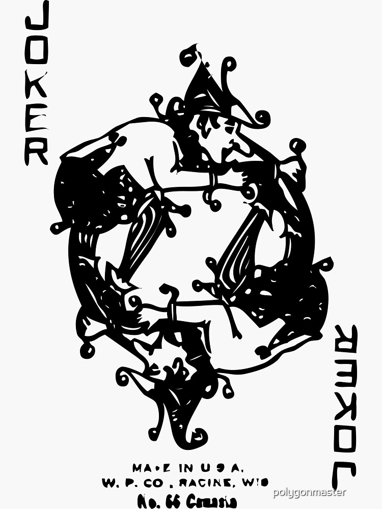 "Joker Card Theme" Sticker by polygonmaster | Redbubble