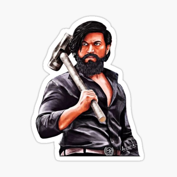 "K G F" Sticker for Sale by AADesigns7 | Redbubble