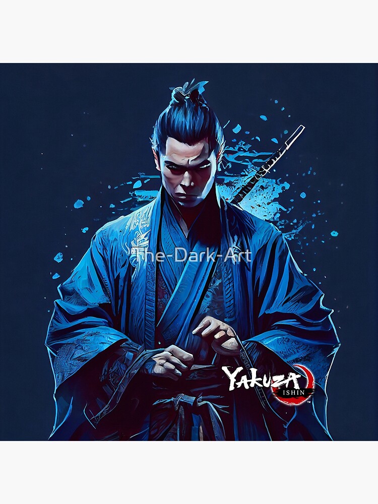 Yakuza Ishin Samurai in Blue Robes, like a Dragon. Premium Matte ...
