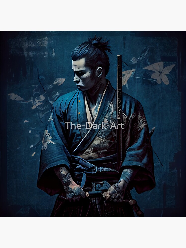 Yakuza Ishin Samurai in Blue Robes, like a Dragon. Premium Matte ...