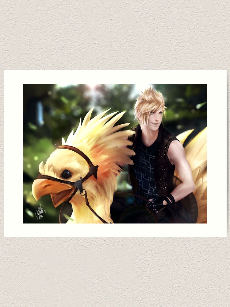 "Final Fantasy XV: Prompto on a Chocobo" Art Print by Kirakanjo | Redbubble