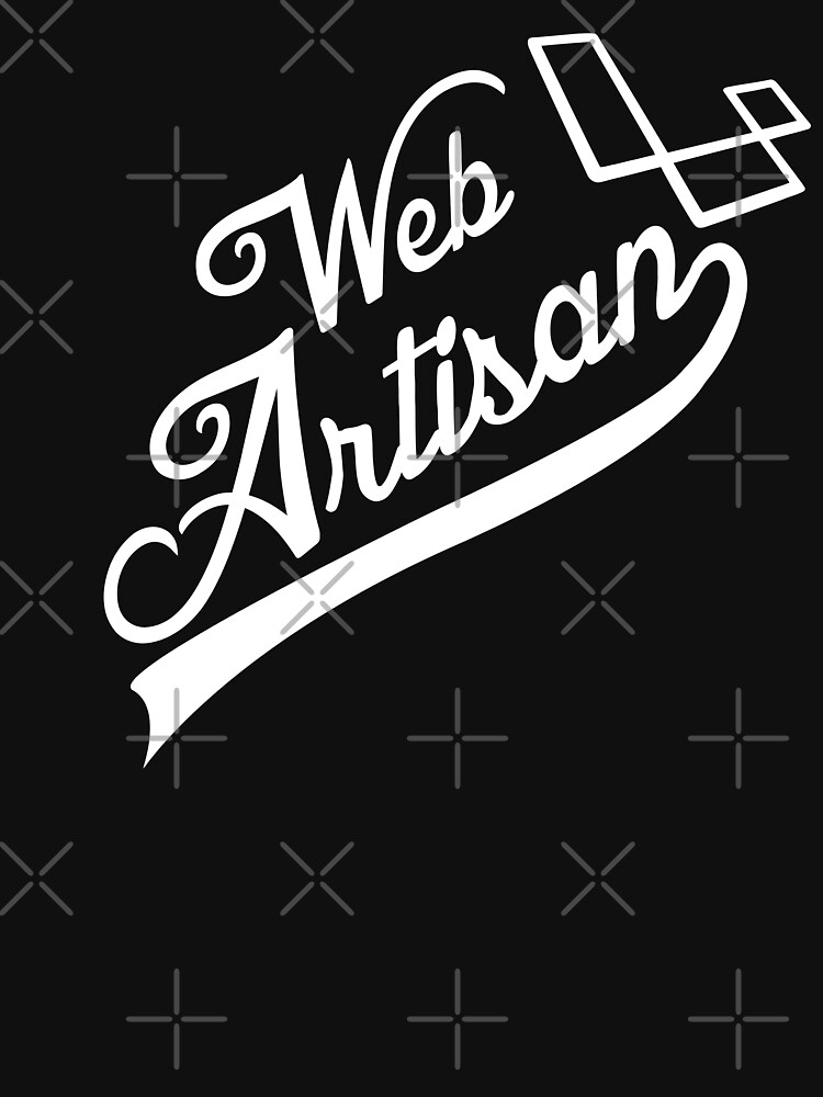 Camiseta esencial con la obra «web artisan white laravel edition» de yourgeekside | Redbubble