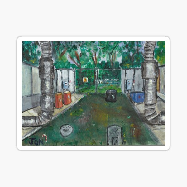 "Chiller Yard" Sticker for Sale by misfitcane | Redbubble