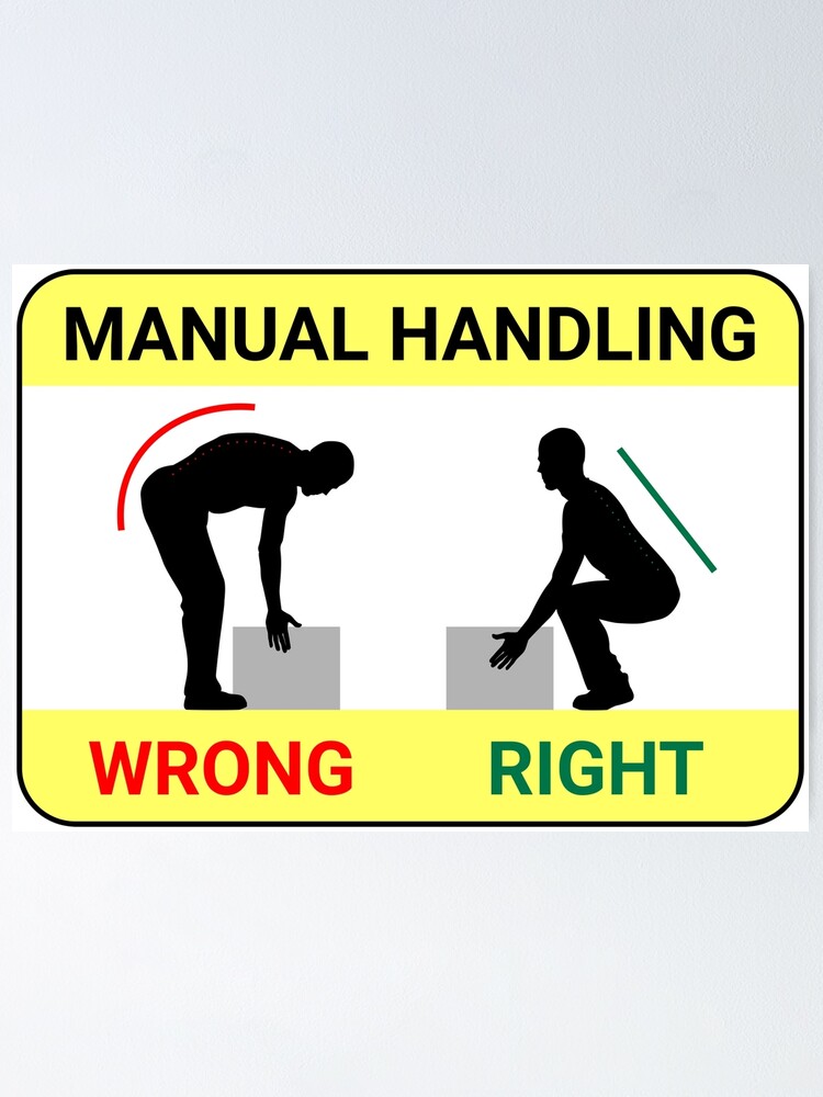 "Safe manual handling." Poster for Sale by safetyguide | Redbubble