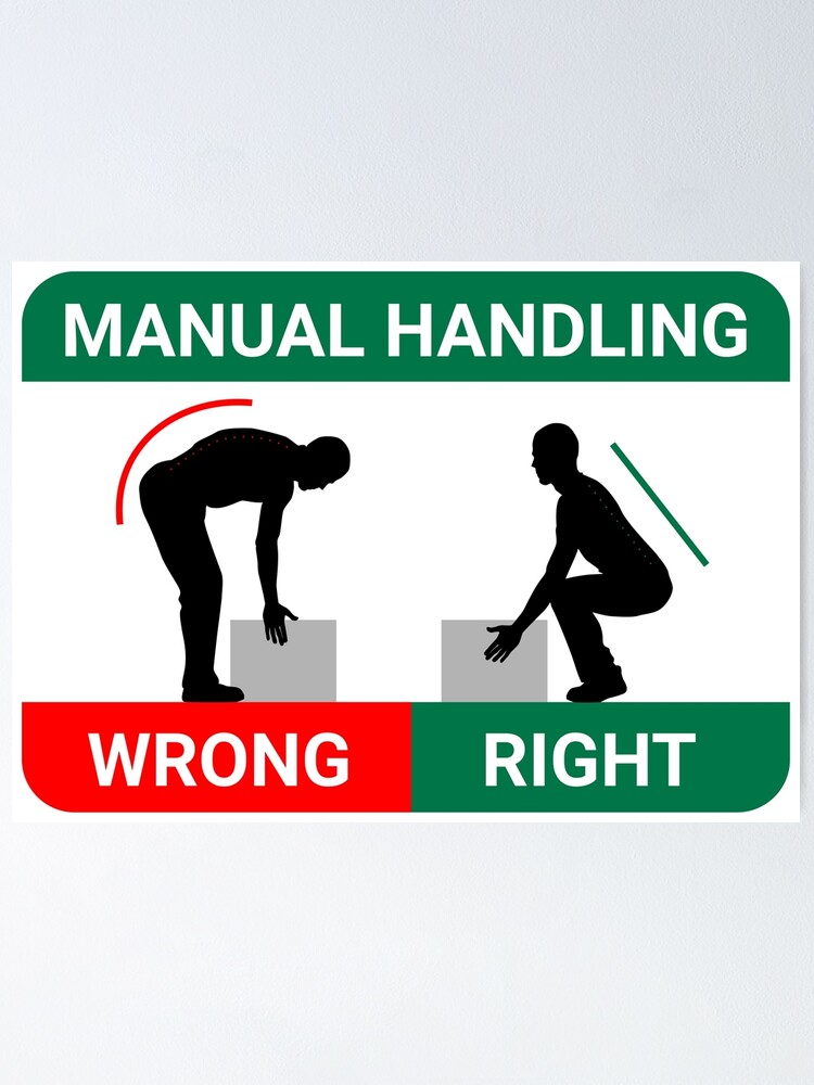 "Safe manual handling." Poster for Sale by safetyguide | Redbubble
