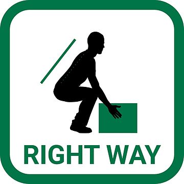 "Safe manual handling." Sticker for Sale by safetyguide | Redbubble