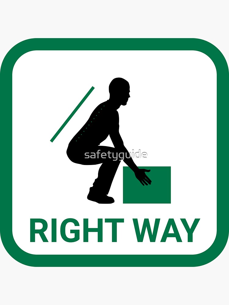 "Safe manual handling." Sticker for Sale by safetyguide | Redbubble