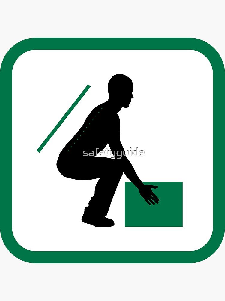"Safe manual handling." Sticker for Sale by safetyguide | Redbubble