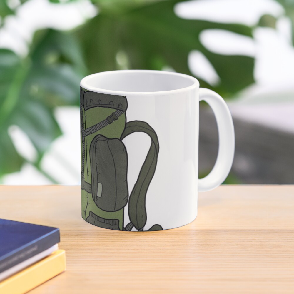 "Green Hiking Backpack" Sticker for Sale by allisonrm | Redbubble