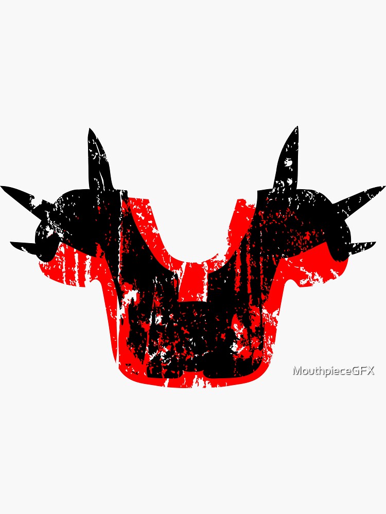 "Shoulder Pads of Doom" Sticker for Sale by MouthpieceGFX | Redbubble