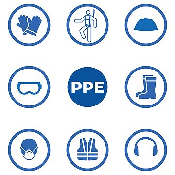 "personal protective equipments, ppe" Sticker for Sale by Mqyou | Redbubble