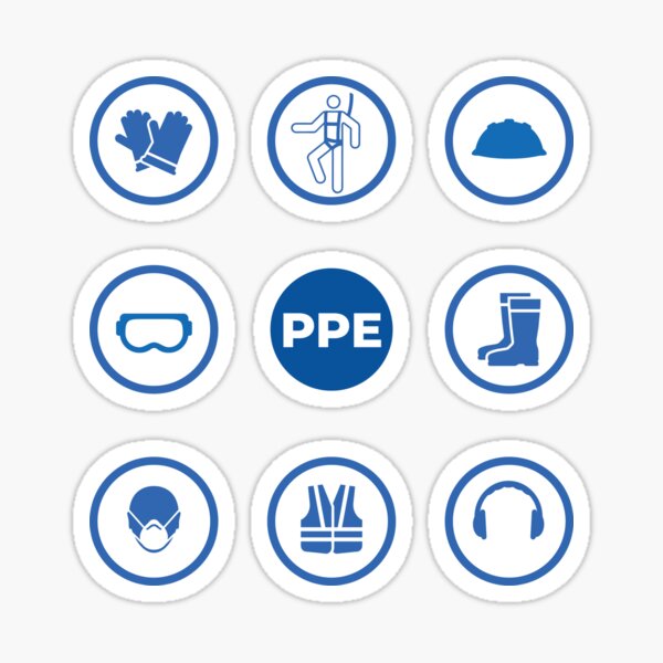 "personal protective equipments, ppe" Sticker for Sale by Mqyou | Redbubble