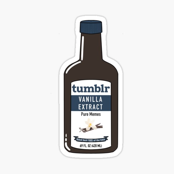 "Tumblr Vanilla Extract Meme" Sticker for Sale by MollyTamolly | Redbubble