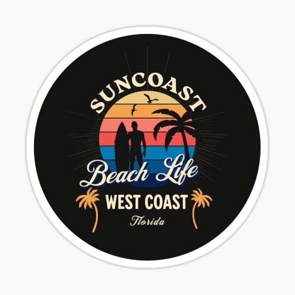 "Suncoast Beach Life Graphic Sunset Logo Pinellas Beaches West Coast ...