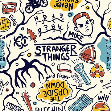 Stranger Things doodle pattern Sleeveless Top