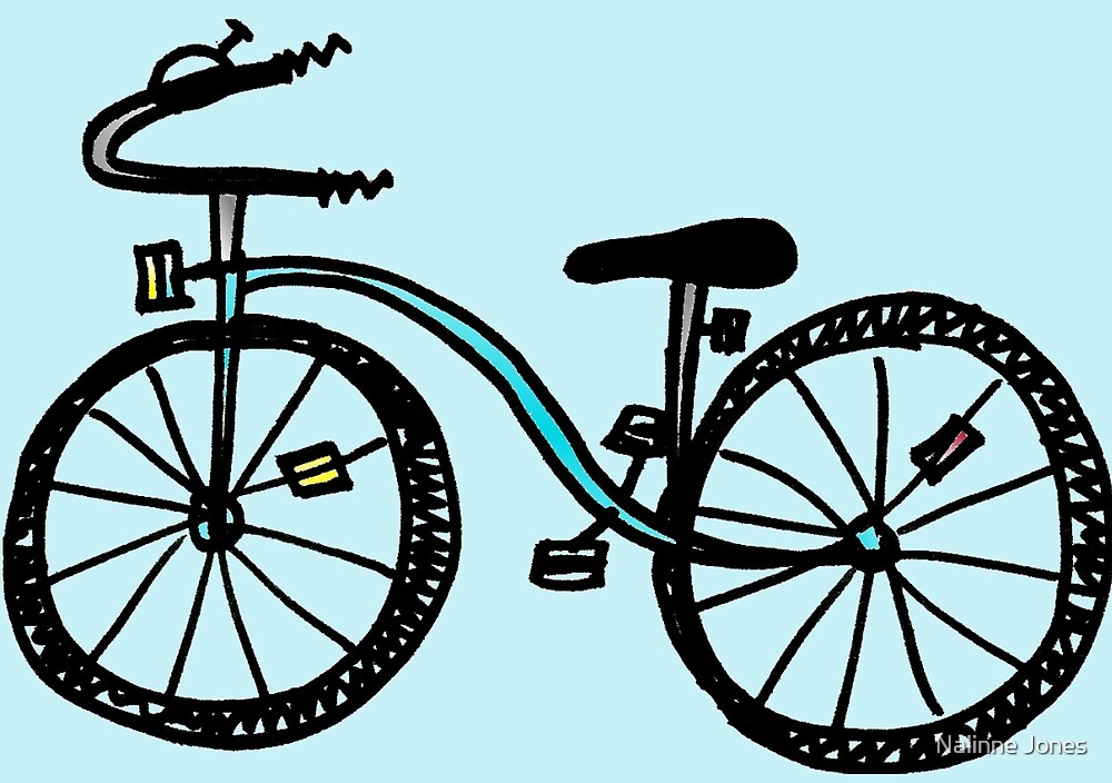 "Bicycle Doodle" by Nalinne Jones | Redbubble